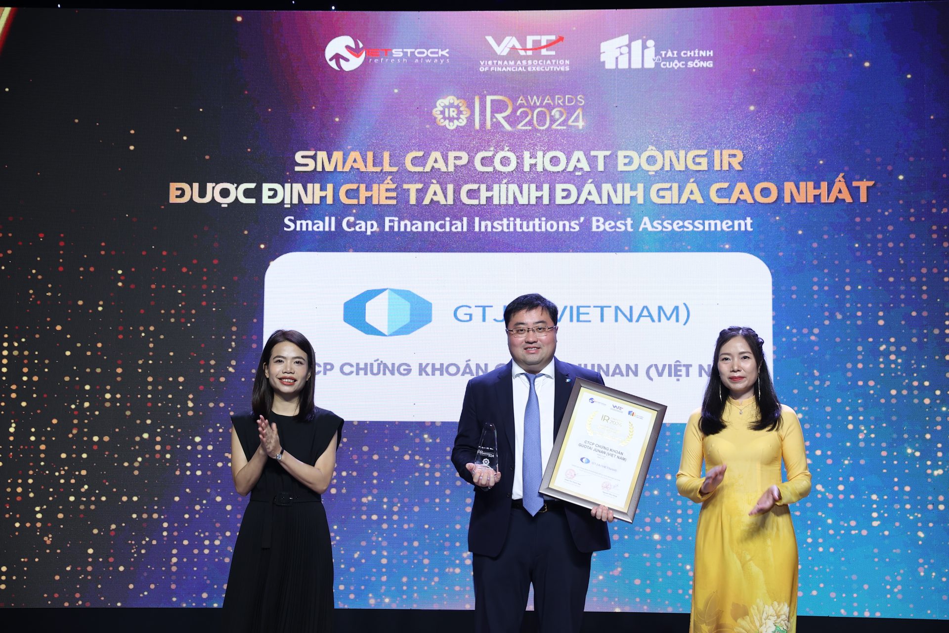 国泰君安证券（越南）股份公司荣获IR Awards 2024 小型企业投资者关系表现卓越的前三名 - GTJA